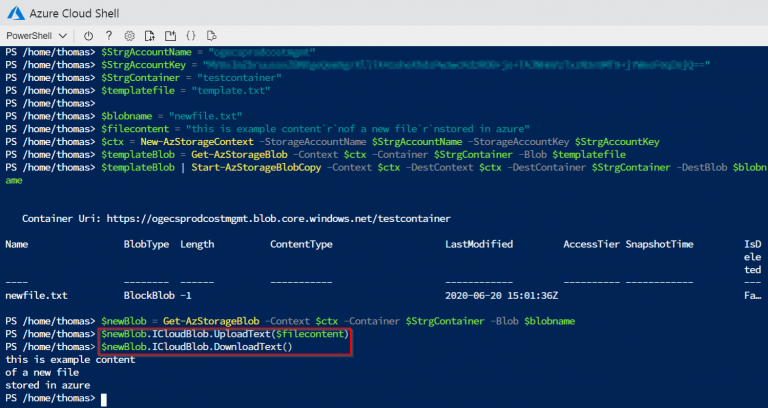 Upload and Download Blobs in Azure Storage without local Files – Azure Talk